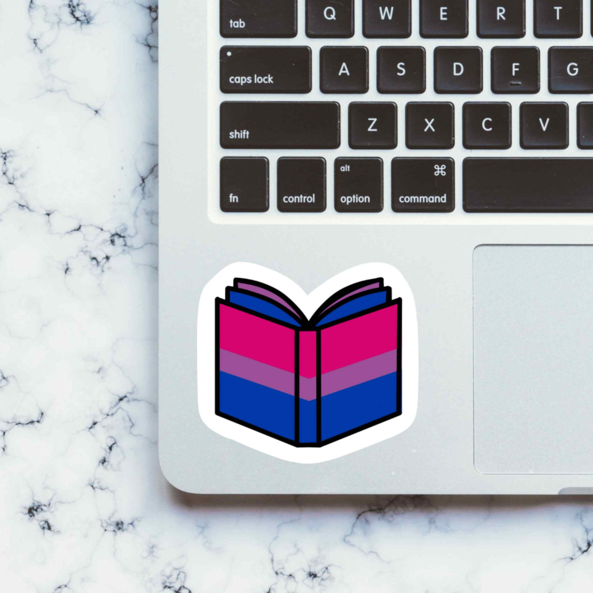 Bisexual Pride Flag Book Vinyl Sticker – Bookish&Spice