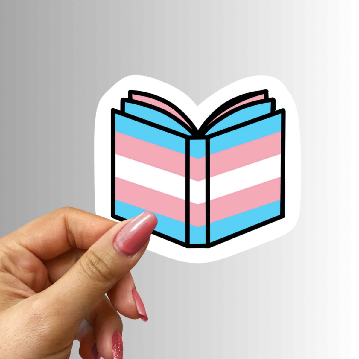 Trans Pride Flag Book Vinyl Sticker – Bookish&Spice